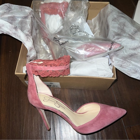 Jessica Simpson | Shoes | Pink Velvet Jessica Simpson Heels | Poshmark